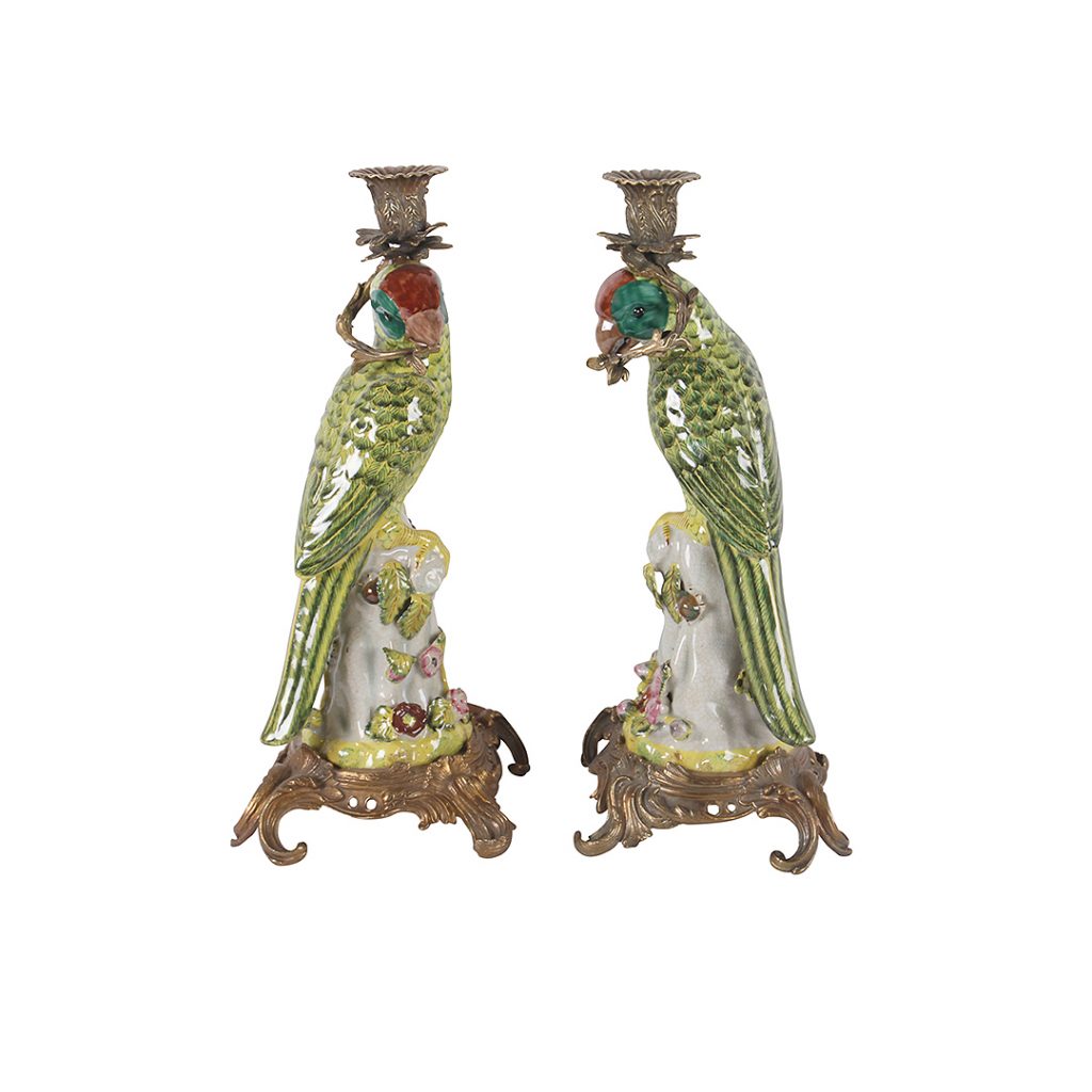 Parrot Candleholders, White - Circus 25 - Shop Parrot Candelholders